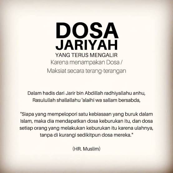 Dosa Jariyah Dosa Yang Paling Ditakuti Manusia Bedah News